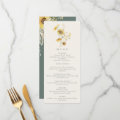 Rustic Sunflower Menu | Zazzle