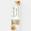 Rustic Sunflower Photo Congratulations Graduation Banner | Zazzle