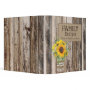 Rustic Sunflower Recipe Book Binder | Zazzle