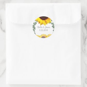 Rustic sunflower stickers | Zazzle