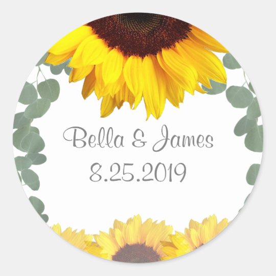 Rustic sunflower stickers | Zazzle.com