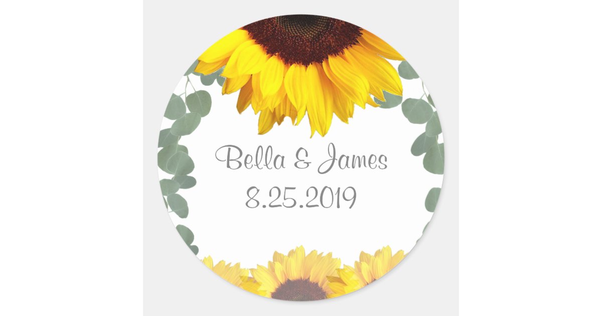 Rustic sunflower stickers | Zazzle
