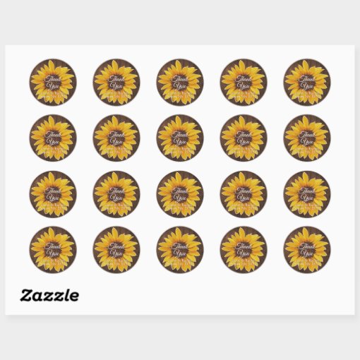 Rustic Sunflower Wedding Favor Labels | Zazzle