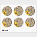 Rustic Sunflower Wedding Label | Zazzle