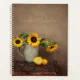 Rustic Sunflowers and Lemons Planner | Zazzle