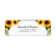 Rustic Sunflowers | Handwritten Style Label | Zazzle