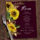 Rustic Sunflowers Wedding Menu Flyer | Zazzle