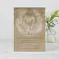 Rustic Swan Monogram Wedding Invite | Zazzle