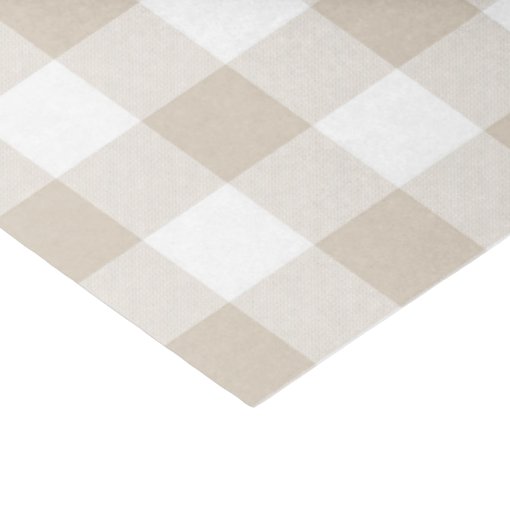 Rustic Tan and White Buffalo Check Pattern Tissue Paper | Zazzle