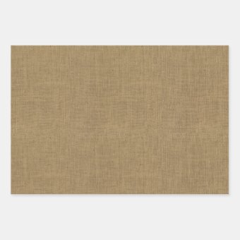 Rustic Tan Faux Burlap Texture Wrapping Paper Sheets | Zazzle