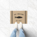 Rustic Tan Fish Personalized Doormat | Zazzle