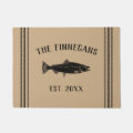Rustic Tan Fish Personalized Doormat | Zazzle