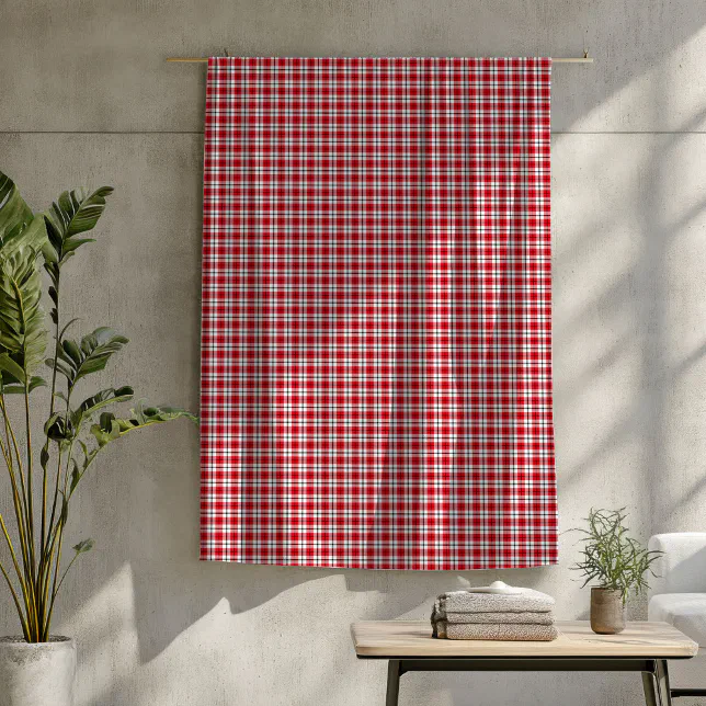 Rustic Tartan Throw Red and Black Lumberjack Look Fleece Blanket | Zazzle