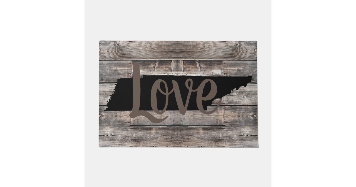 rustic TENNESSEE LOVE in script | Floor Mat | Zazzle