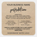 Rustic Texas Cottage Law Food label sticker | Zazzle