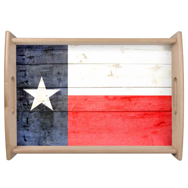 Rustic Texas Flag Serving Tray | Zazzle