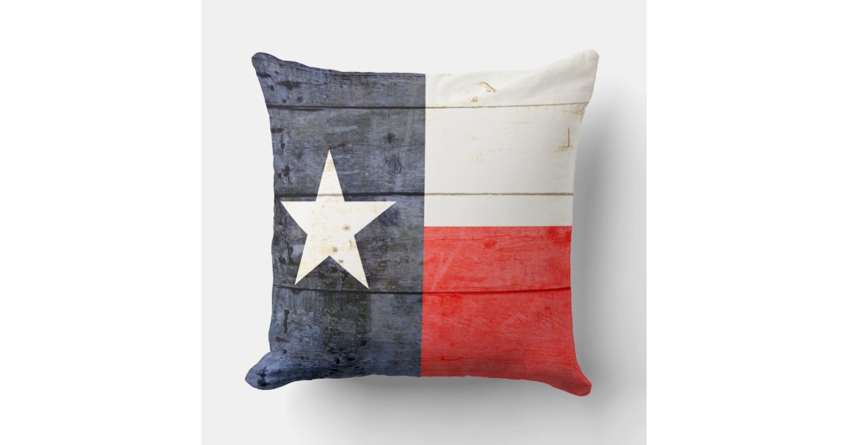 Rustic Texas Flag Throw Pillow | Zazzle