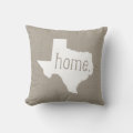 Rustic Texas Home State Throw Pillow | Zazzle