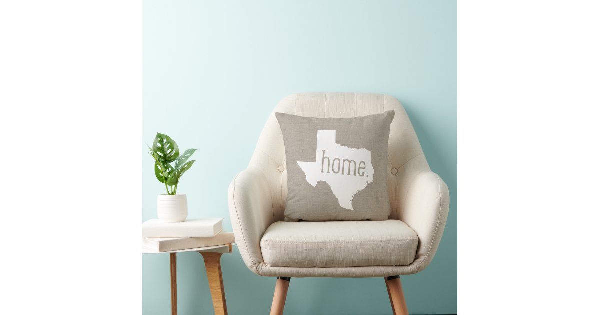 Rustic Texas Home State Throw Pillow | Zazzle