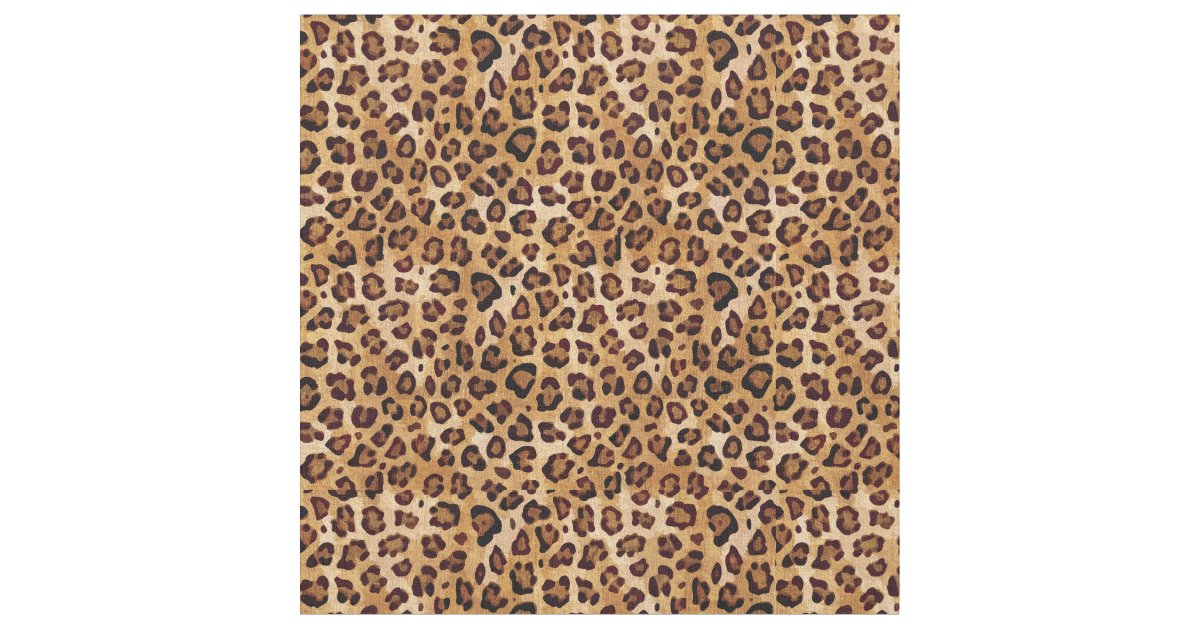 Rustic Texture Leopard Print Fabric | Zazzle
