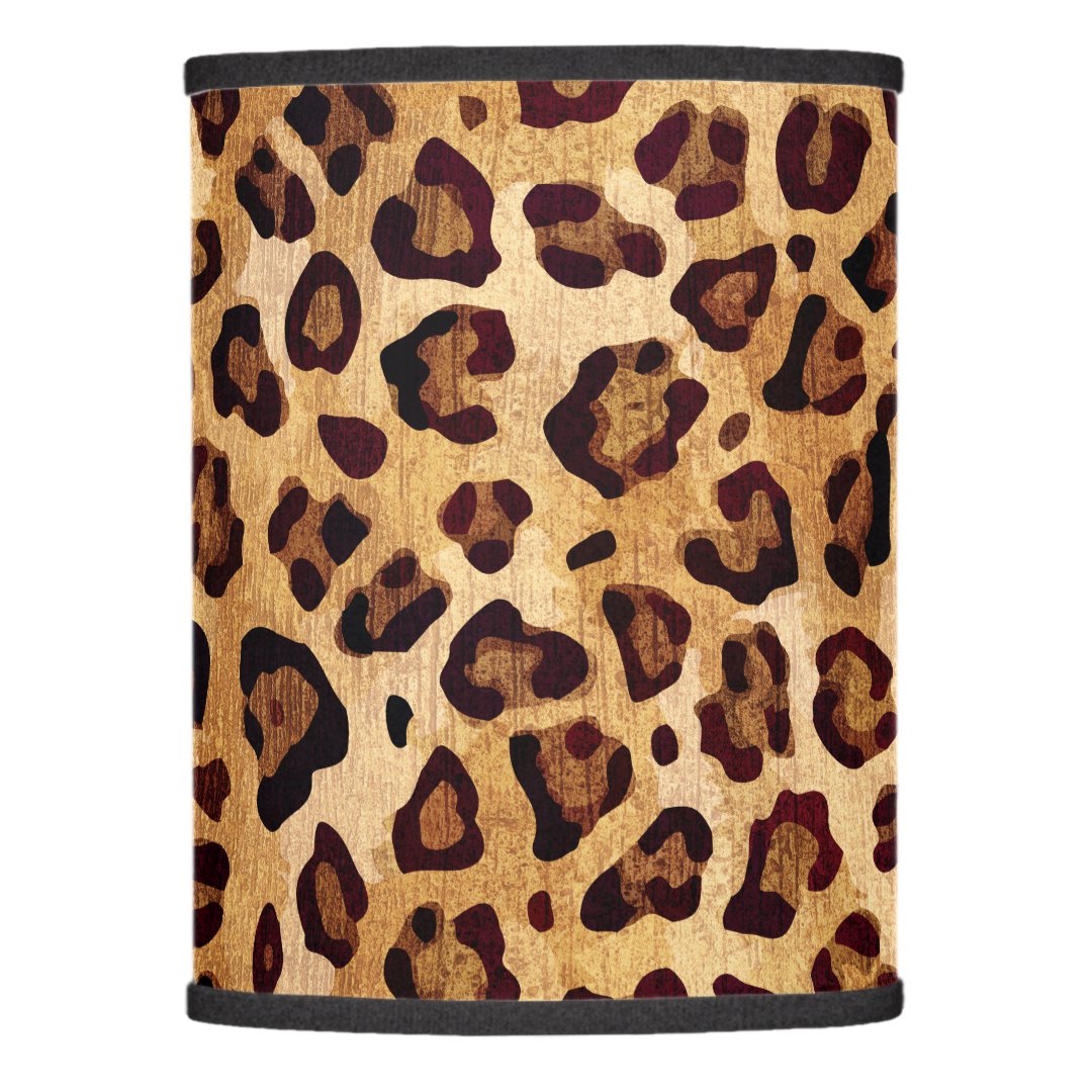 Rustic Texture Leopard Print Lamp Shade | Zazzle