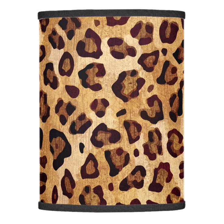 Rustic Texture Leopard Print Lamp Shade | Zazzle