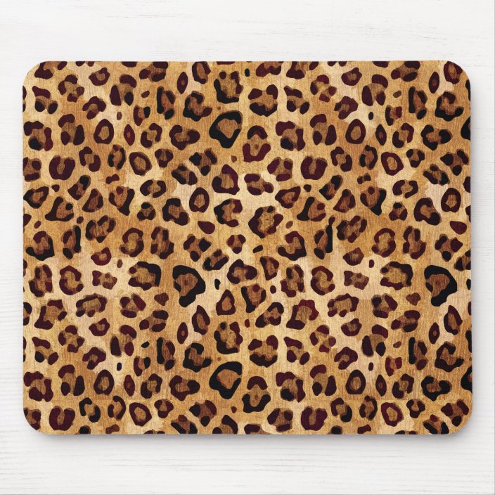 Rustic Texture Leopard Print Mouse Pad | Zazzle.com