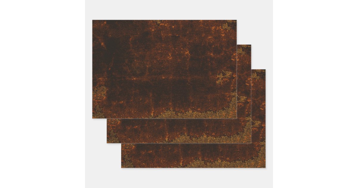 Rustic Texture Vintage Dark Brown Decoupage Wrapping Paper Sheets | Zazzle