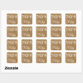 Rustic Thank You & Hearts Wooden Stickers / Labels | Zazzle