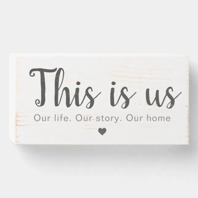 Rustic This Is Us Wooden Box Sign | Zazzle