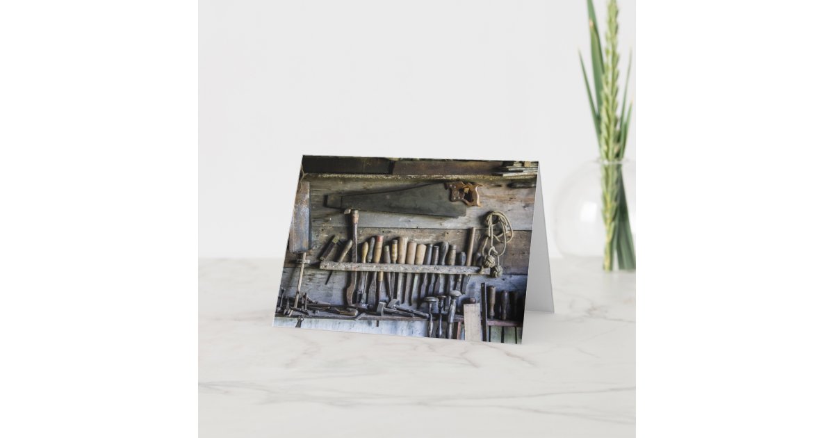 Rustic Tools Card | Zazzle