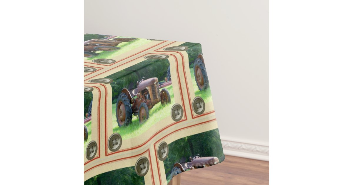 Rustic Tractor Table Cloth | Zazzle
