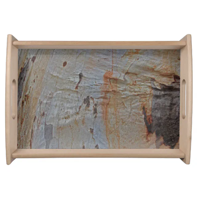 Rustic Tree Bark Brown Gray Nature Photograph Serving Tray | Zazzle