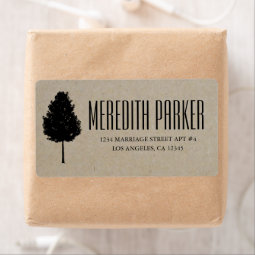 RUSTIC TREE RETURN ADDRESS LABELS | Zazzle