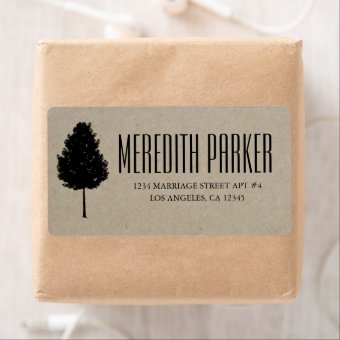 RUSTIC TREE RETURN ADDRESS LABELS | Zazzle