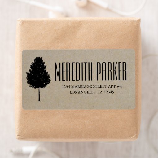 RUSTIC TREE RETURN ADDRESS LABELS | Zazzle