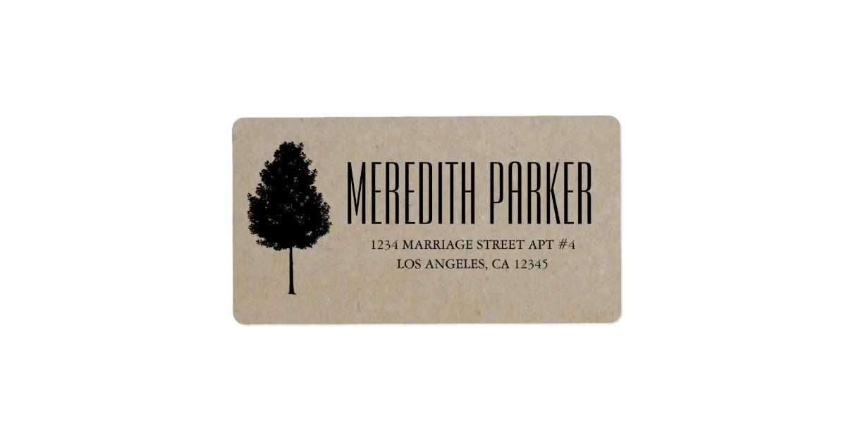 RUSTIC TREE RETURN ADDRESS LABELS | Zazzle