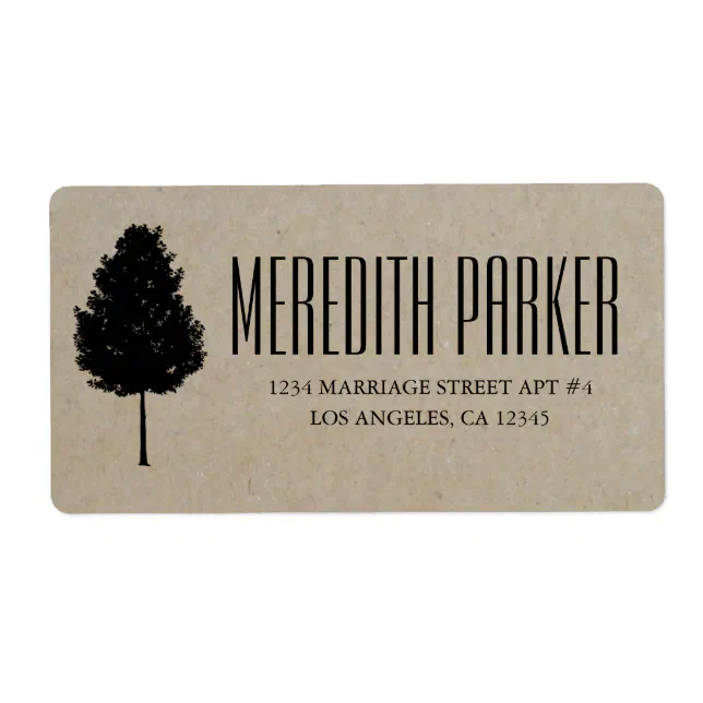 RUSTIC TREE RETURN ADDRESS LABELS | Zazzle