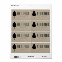 RUSTIC TREE RETURN ADDRESS LABELS | Zazzle