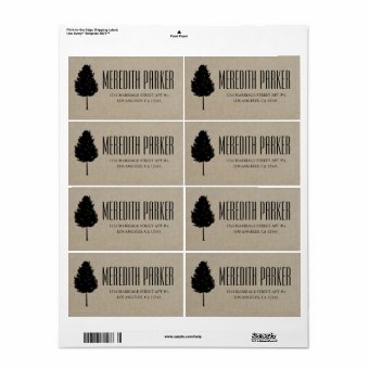 RUSTIC TREE RETURN ADDRESS LABELS | Zazzle