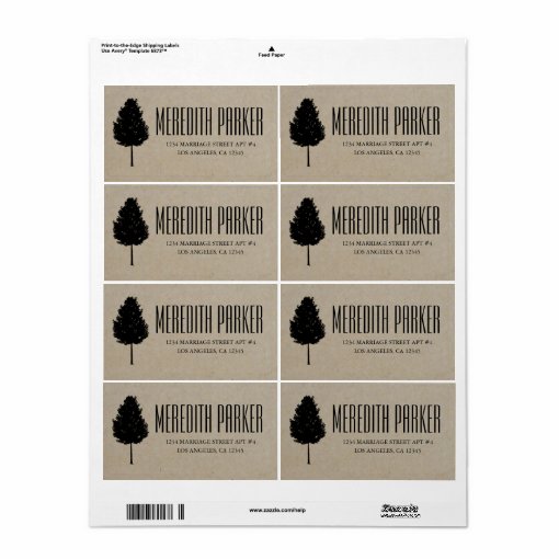 RUSTIC TREE RETURN ADDRESS LABELS | Zazzle