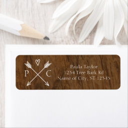 Rustic Tree Wedding Address Label | Zazzle
