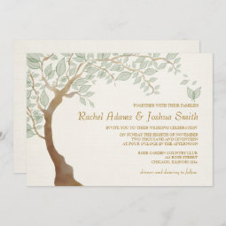 Rustic Tree Wedding Invitation | Zazzle