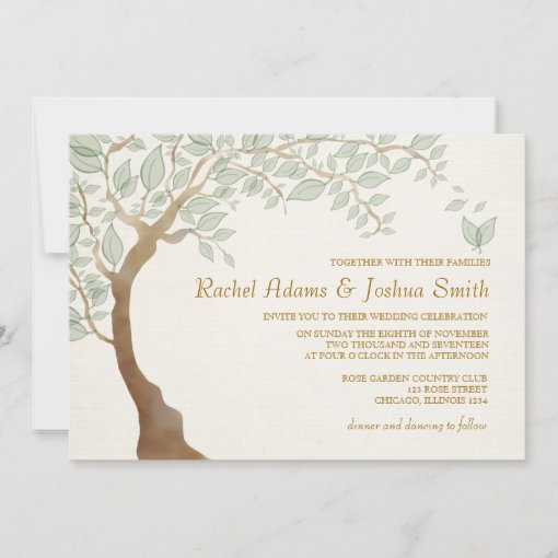 Rustic Tree Wedding Invitation | Zazzle