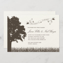 Rustic Tree Wedding Invitation | Zazzle
