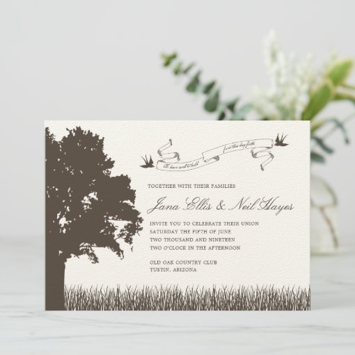 Rustic Tree Wedding Invitation | Zazzle