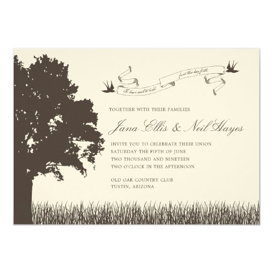 Rustic Tree Wedding Invitation | Zazzle.com