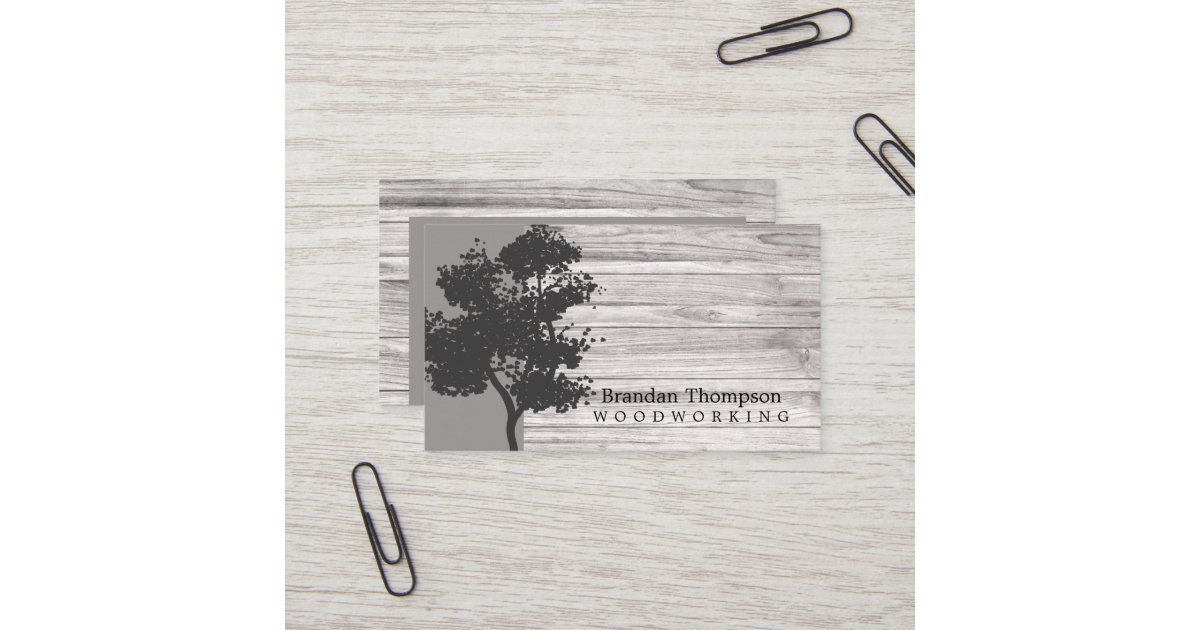 Rustic Tree Wood Business Card | Zazzle