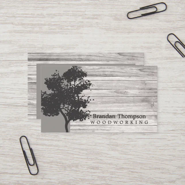Rustic Tree Wood Business Card | Zazzle