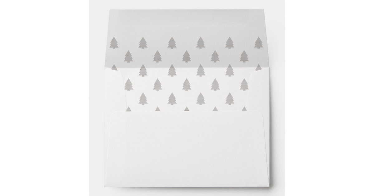 Rustic Trees Pre-Addressed Holiday Envelopes | Zazzle